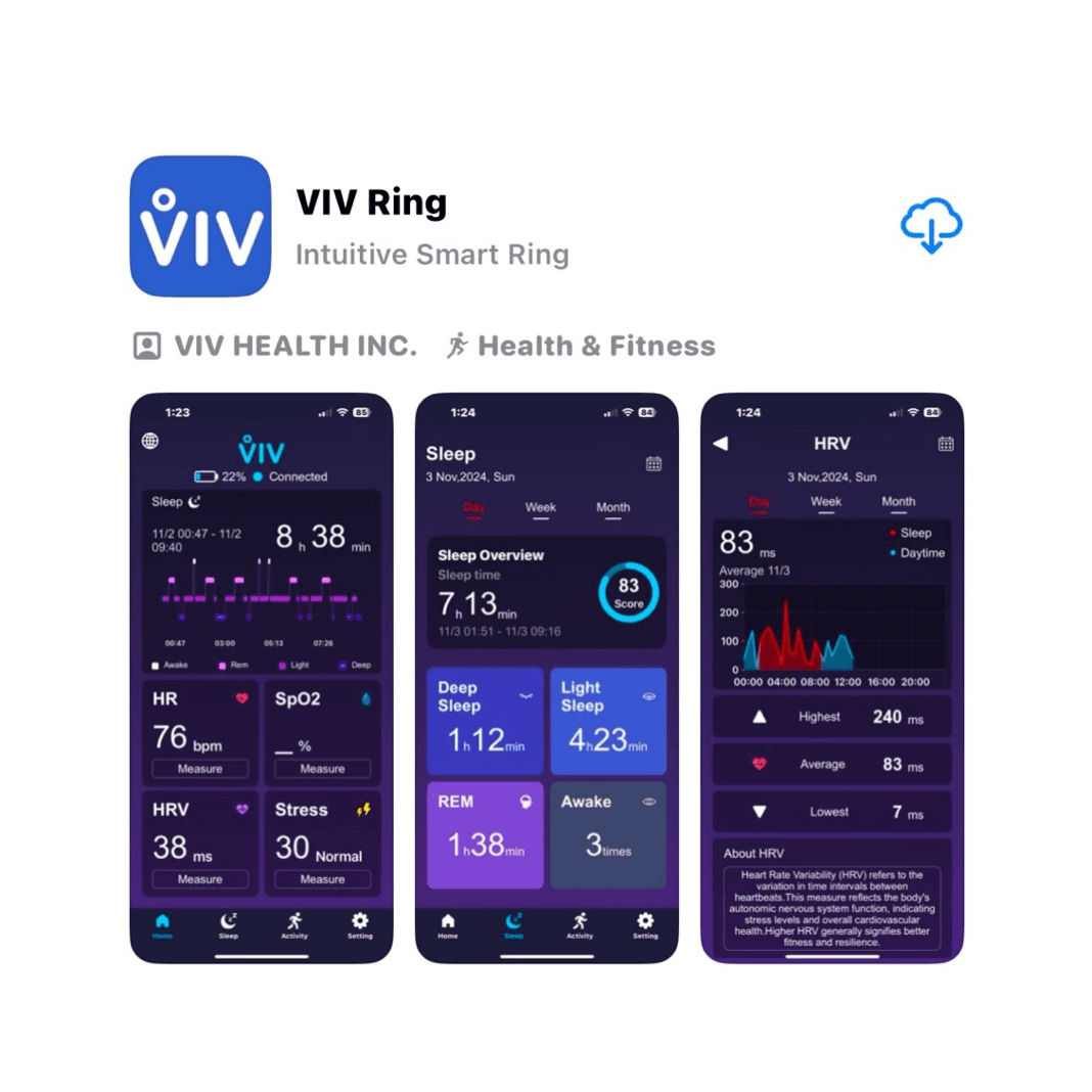 VIV™ring - Intuitive Smart ring with Sleep Aid